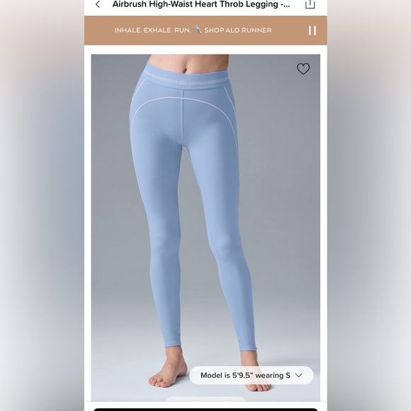 ALO Yoga | Pants & Jumpsuits | Alo Yoga Airbrush Heart Throb Legging ...